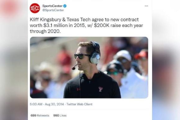 Kliff Kingsbury Net Worth - Look At The Multi-Millionaire's Salary And ...